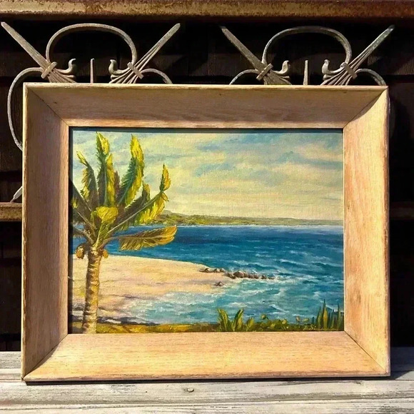 Art | Vintage Oil Painting Of Cambridge Beach Bermuda Dated March 1952 ...